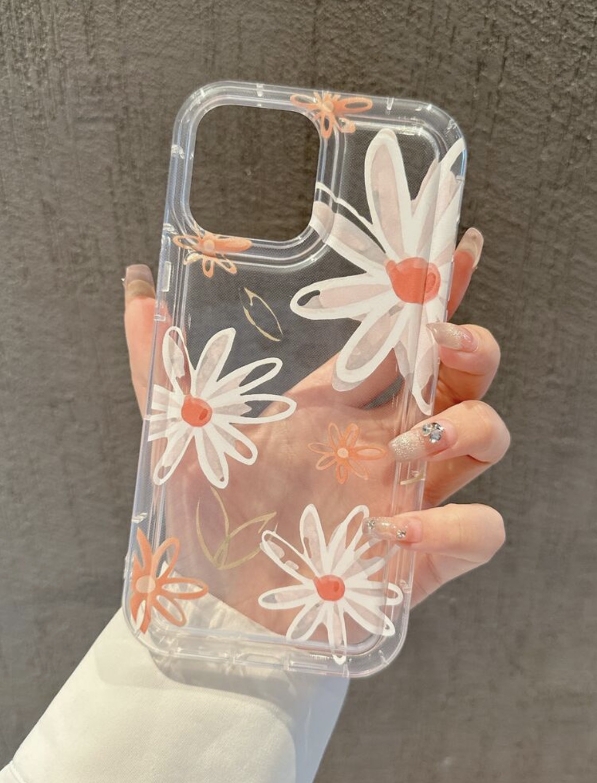 Case Floral Delicado - Fondo Transparente - TU CASE UY