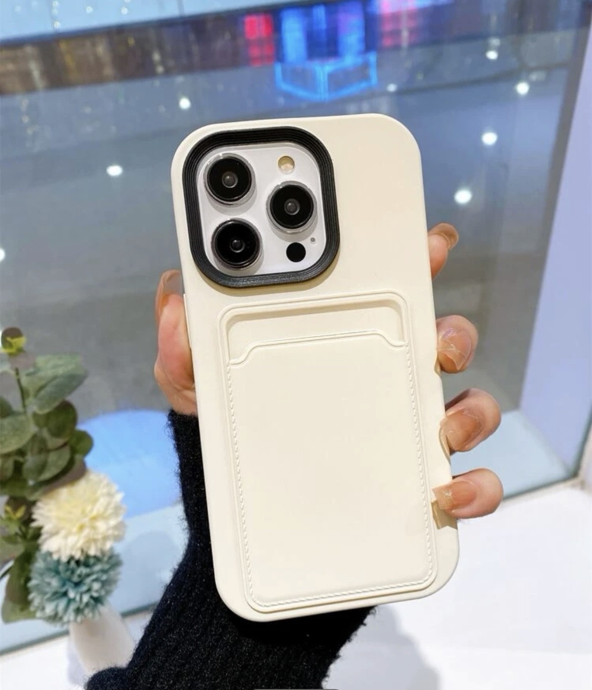 Case Beige 2 en 1 - Tarjetero - TU CASE UY